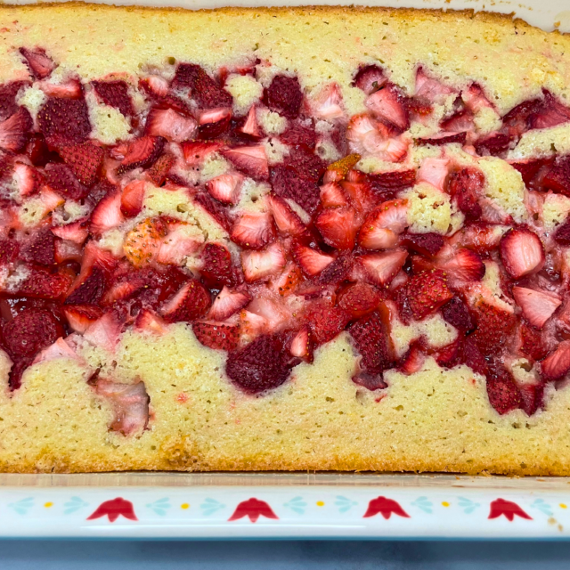 Strawberry Spoon Cake - Its The Simple Things